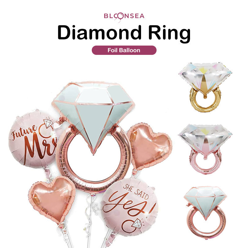 Diamond Ring Balloon Proposal Theme Foil Balloons Wedding Engagement ...
