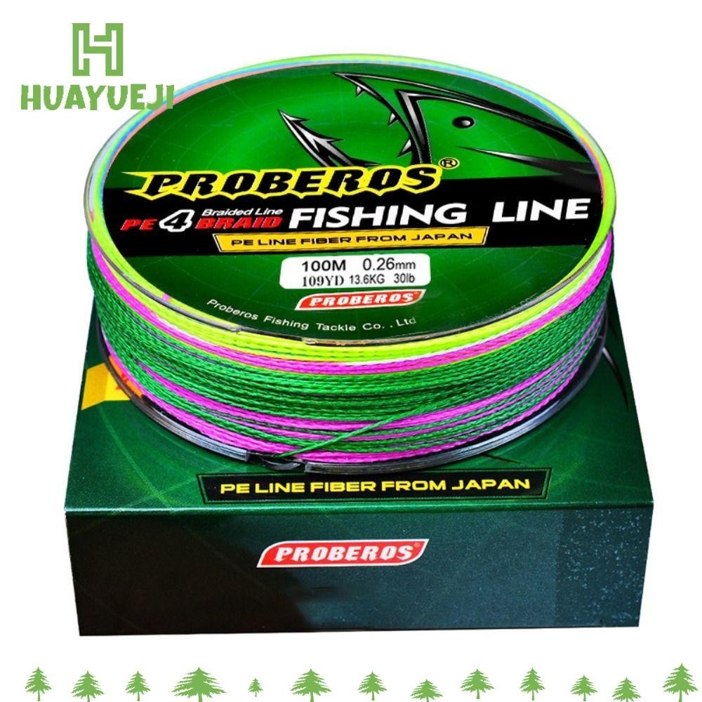 HUAYUEJI PE Plaited Fishing Line, 4 stand Angling Elastic Thread Spool ...