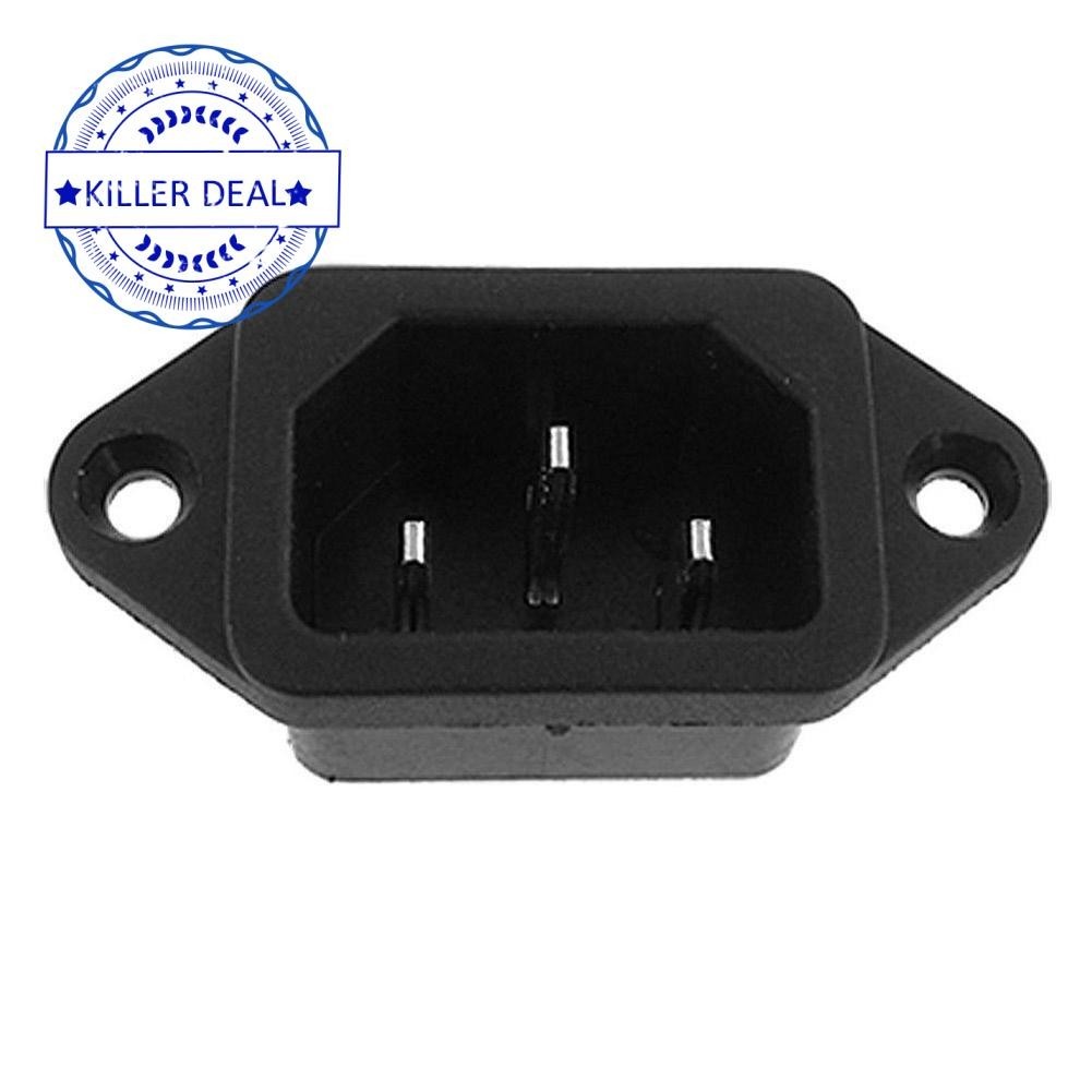 MAELOVE2 Ac Power Socket C14 Pin Socket Ear Fixed Hole Computer Cooker ...