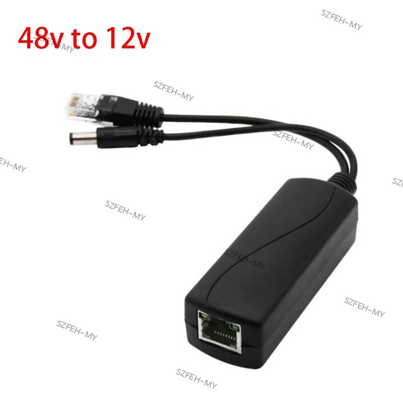 48V To 12V Poe Splitter Connector Power Adapter Injector Switch For Ip ...