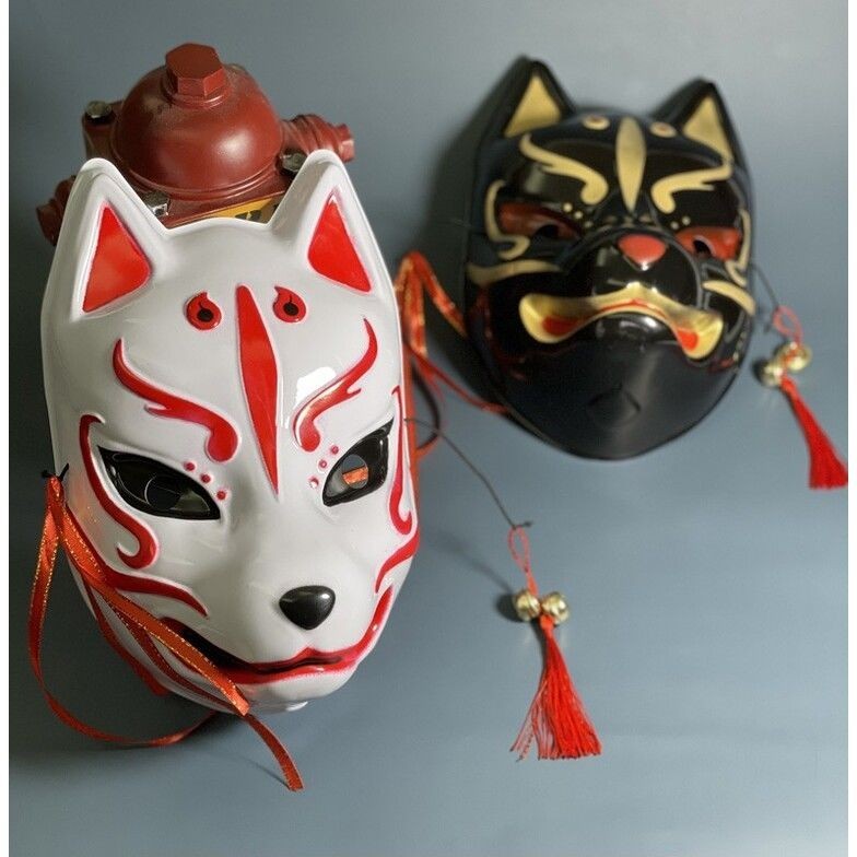 Dog Head Fox Demon Anime Japanese Style and Wind Performance Tengu Mask ...