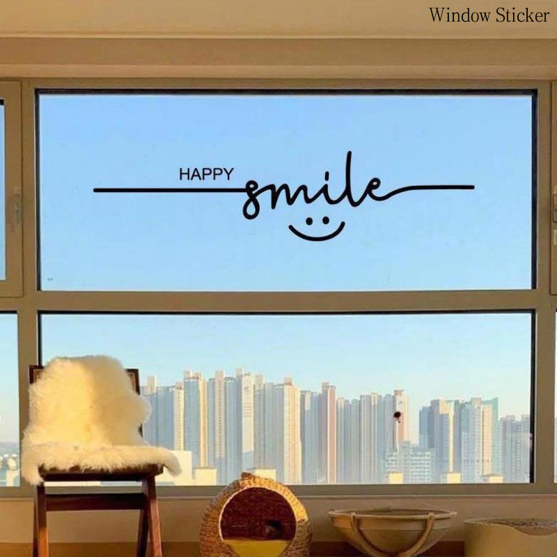 Smile Window Stickers Glass Door Anti-collision Stickers Creative ...