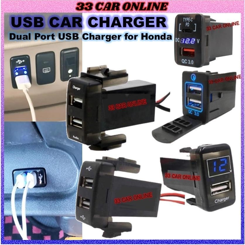USB TYPE C 3.0 PORT FOR HONDA CITY CIVIC ACCORD HRV BRV CRV Dual Port ...