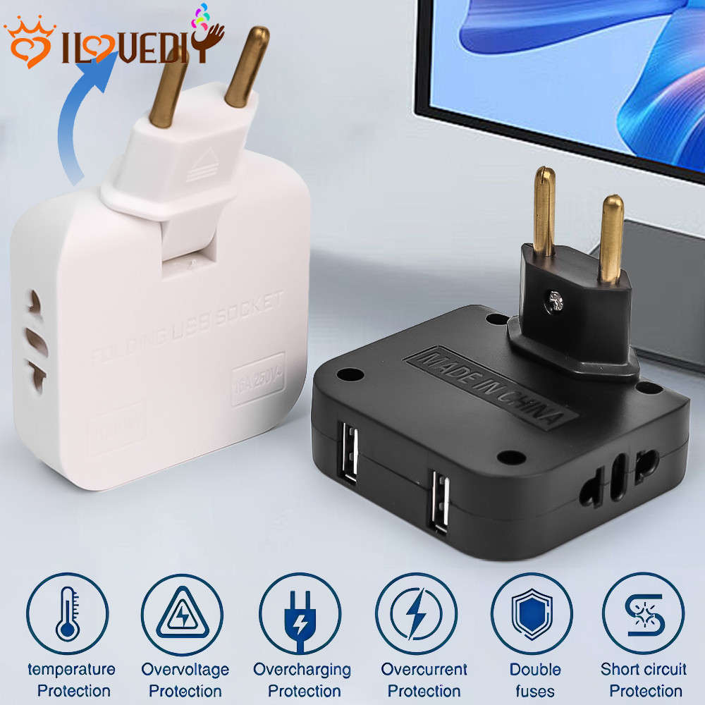 EU Plug - AC Outlets - 180 Degree Rotatable EU Plug - Multi-Plug Mini ...