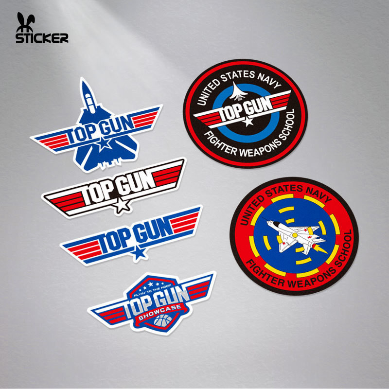 TopGun Top Gun Top Gun Car Motorcycle Motor Bike Stickers Waterproof ...