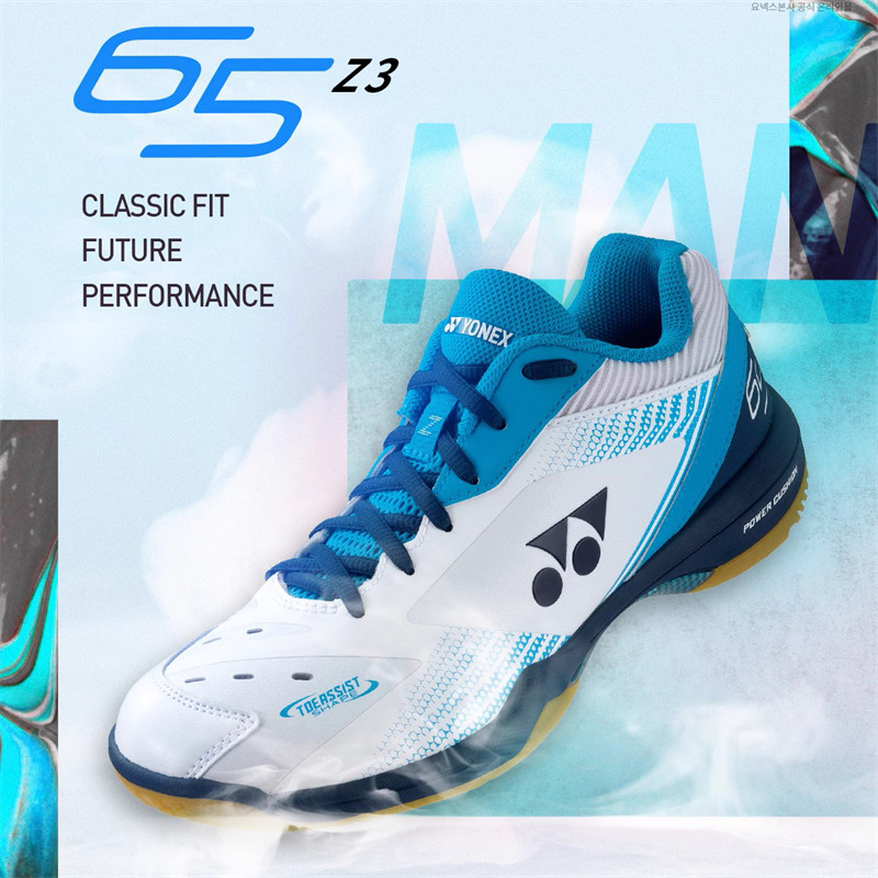Yonex Power Cushion 65Z3 White blue Badminton Shoes For Men Women high ...