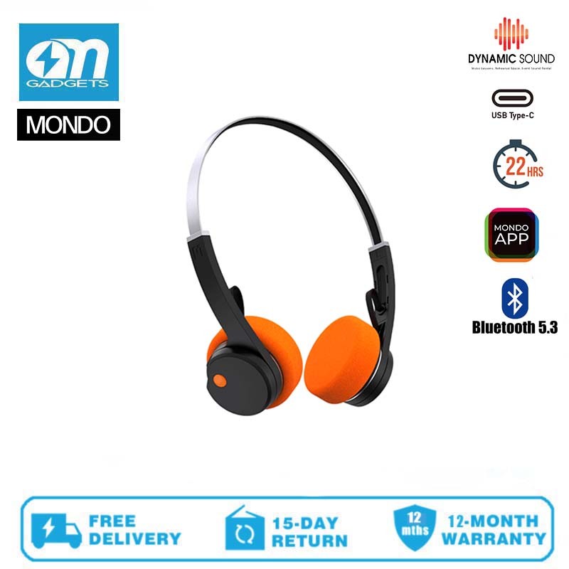 Mondo Freestyle On Ear Headphones With Wireless Headphone, 22Hours ...