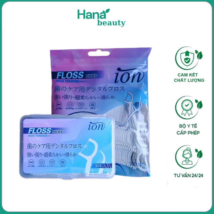 Ion Dental Floss Toothpick Oral Hygiene Floss 100 pieces/bag | Shopee ...