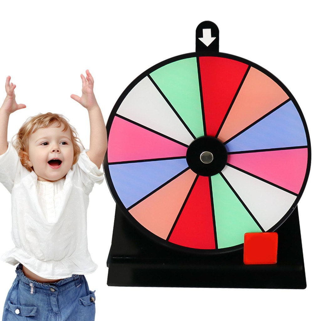 Spinning Prize Wheel Tabletop Lucky Draw Roulette Wheel Fortune Wheel ...
