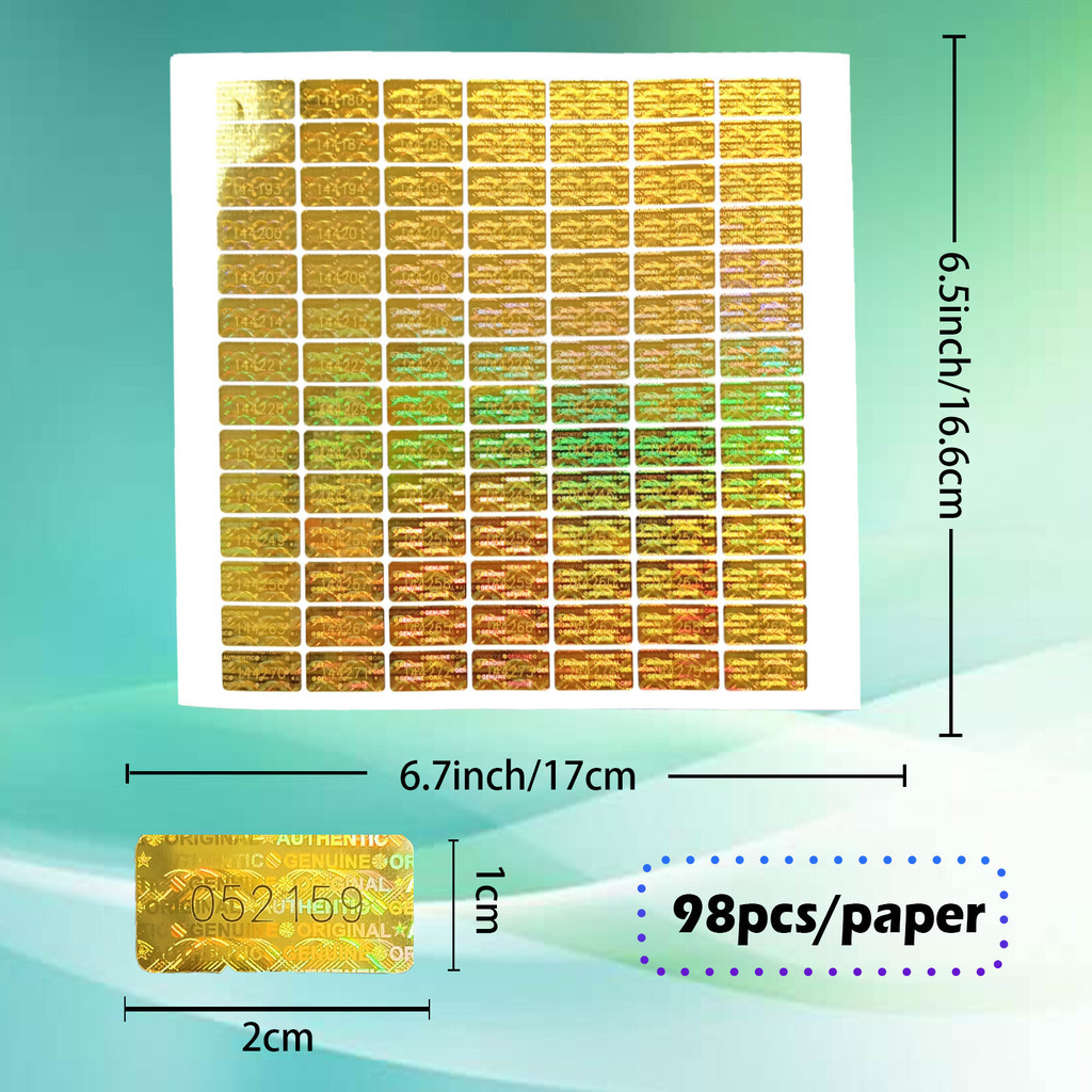 Gold Hologram Tamper Proof Stickers Void Warranty Security Label seal ...