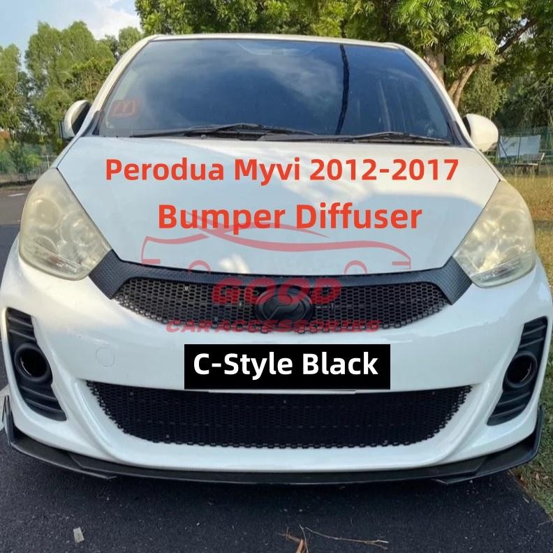Perodua Myvi 2012-2017 Front Bumper Diffuser Lip Wrap Angle Splitters ...