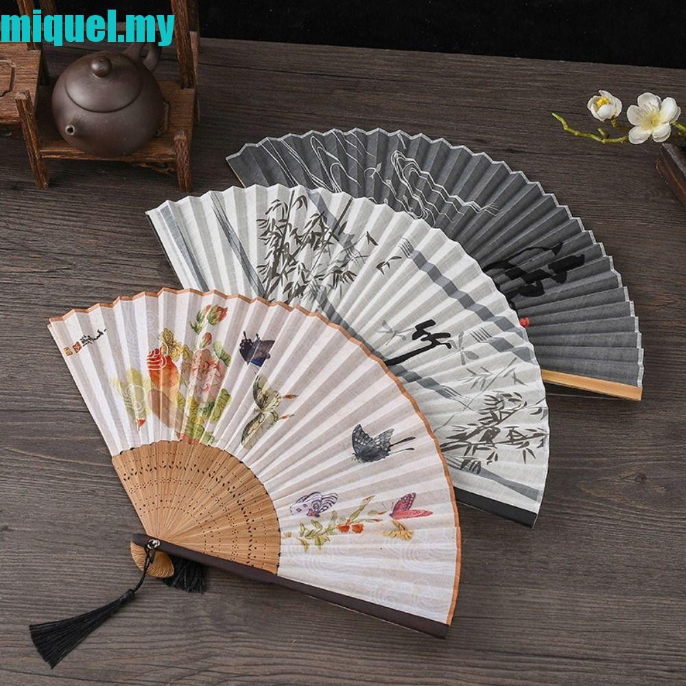 MIQUEL Chinese Style Folding Fan, Portable Retro Hand Fan, Art Hand ...