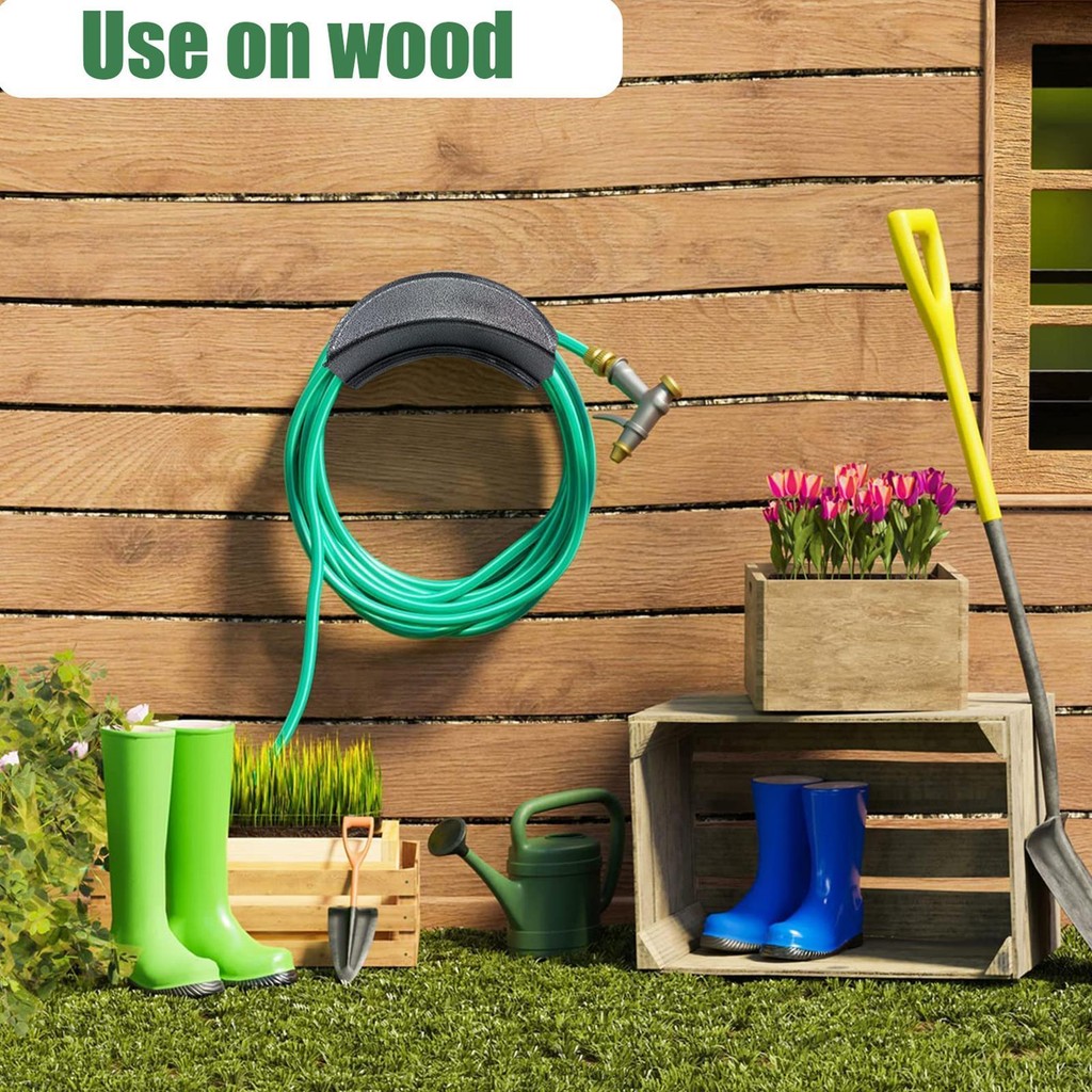 Wall Steel Rack Mounted Garden Irrigation Hose Hanger Tap Holder Pipe ...