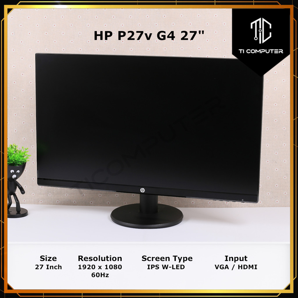 HP P27v G4 27 inch Widescreen IPS W-LED Edgelit FHD 1080P with HDMI VGA ...