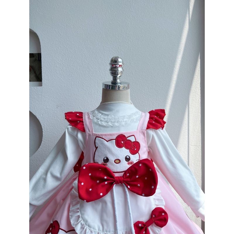 Hello Kitty Baby Girl Four-season Cartoon Lolita Bud Dress Children ...