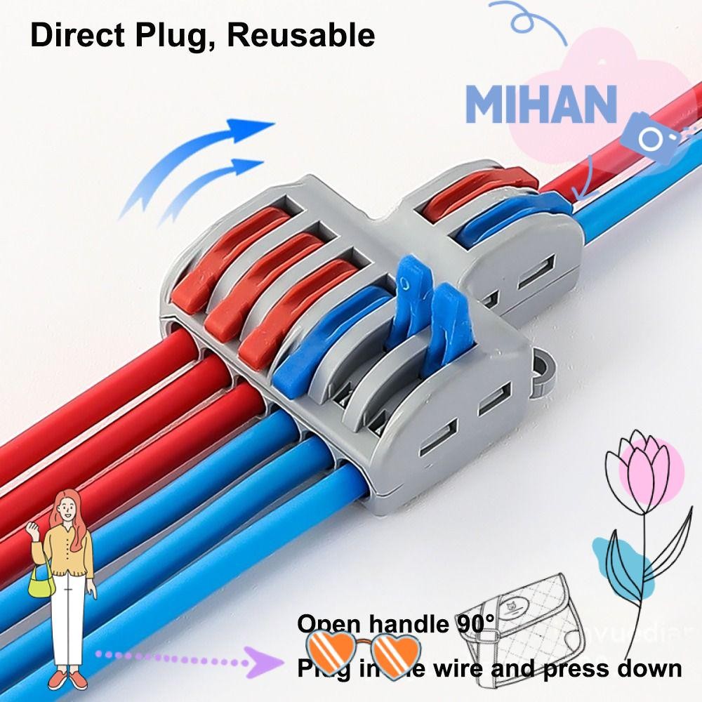MIHAN Wire Connector, Mini Universal Compact Quick Terminal Block ...