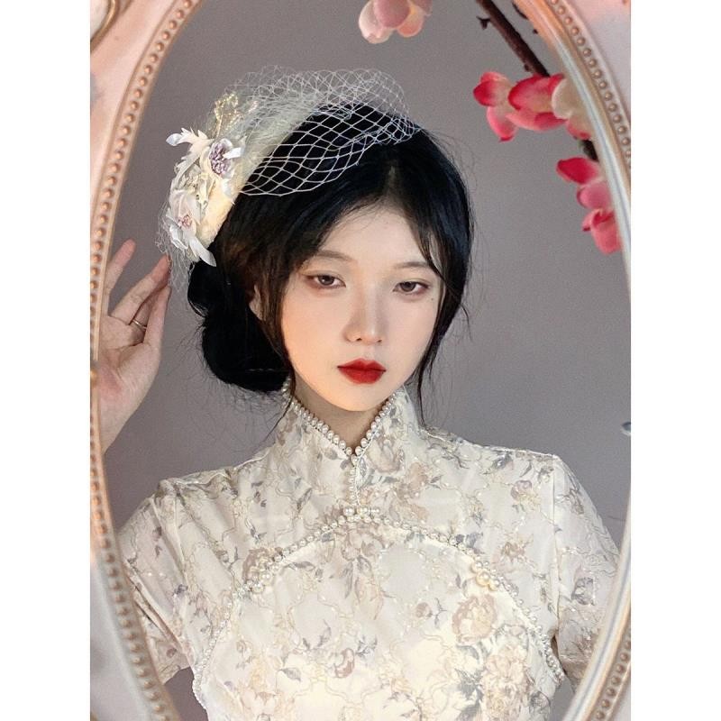 Chiffon Floral Retro Temperament High-End Feeling Young Girl 2024 ...