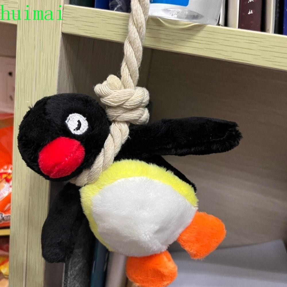 HUIMAI Pingu Plush Toy, Stuffed Animal Hang Rope Pingu Doll Pendant ...