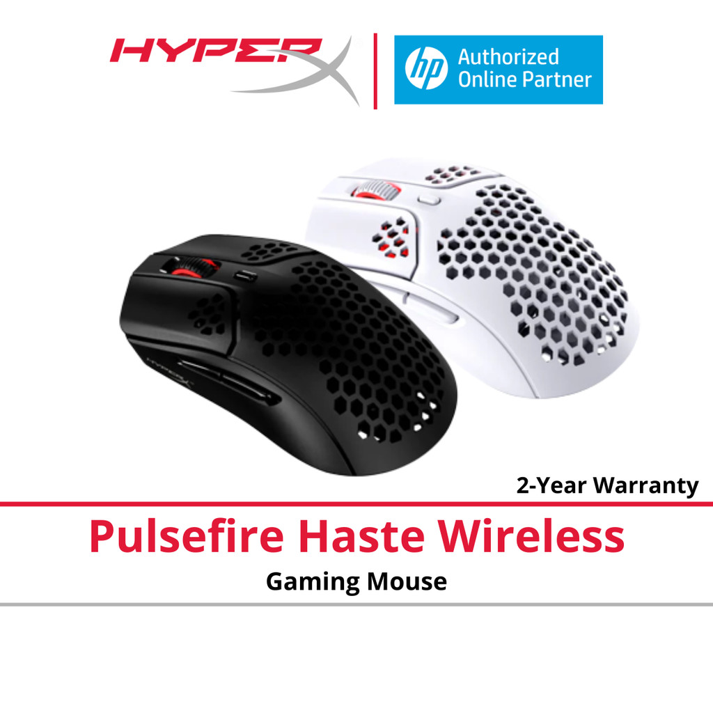HP HyperX Pulsefire Haste Wireless RGB Gaming Mouse (Black/White) - 4P5D7AA | Shopee Malaysia