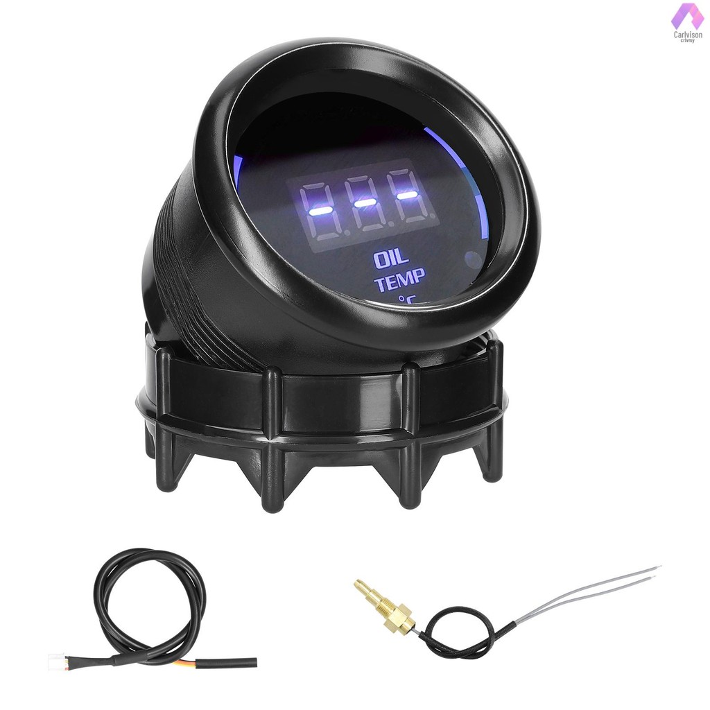52mm Oil Temperature Gauge Car Digital Meter LED Display 40-140℃ with ...