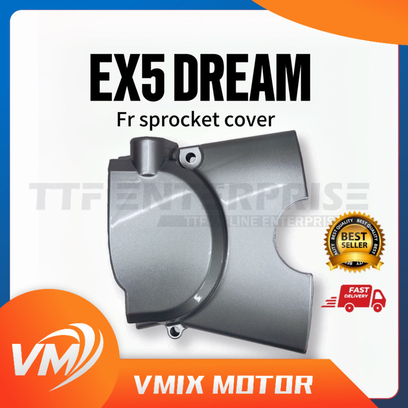 HONDA EX5-DREAM FRONT SPROCKET COVER-PVC LH (SILVER-PVC) SPROCKET COVER ...