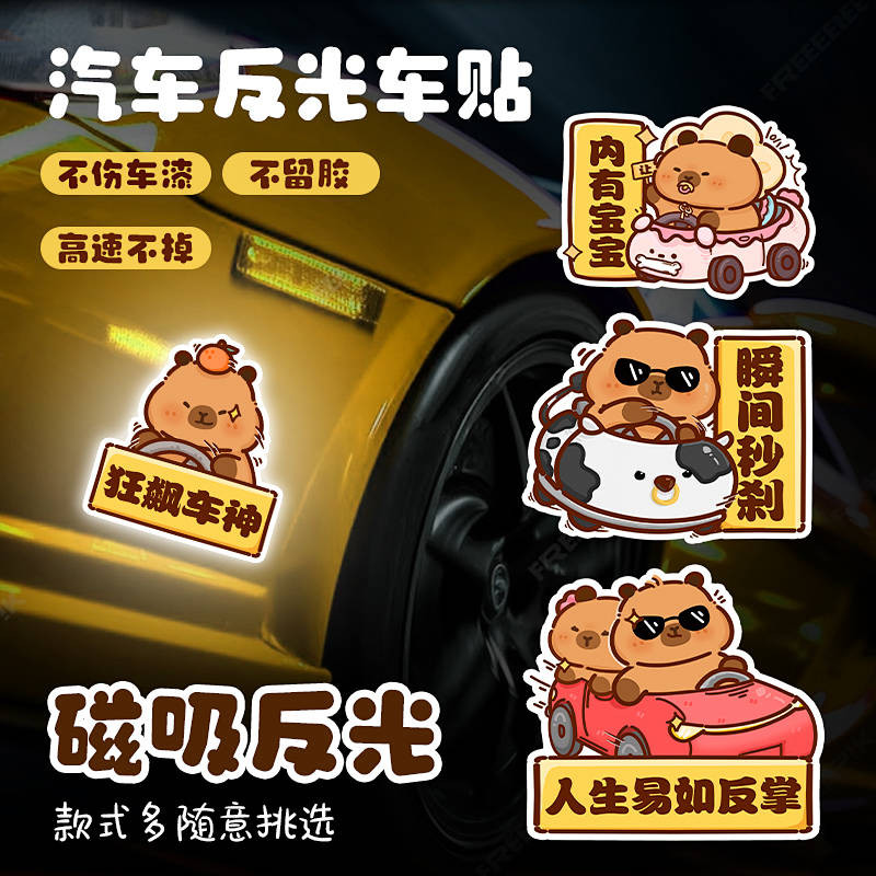 Novice Female Driver Karpi Car Internship Sticker Logo Funny Reflective ...