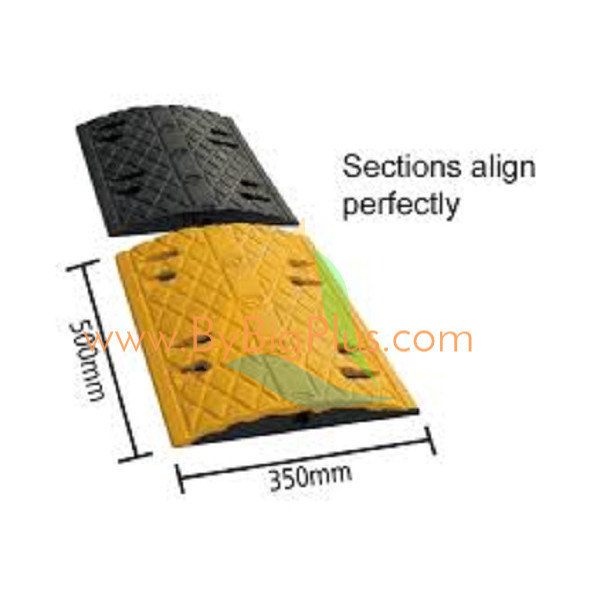 Speed Hump BLACK, Rubber Speed Hump, Control Hump, Middle Section, Size ...
