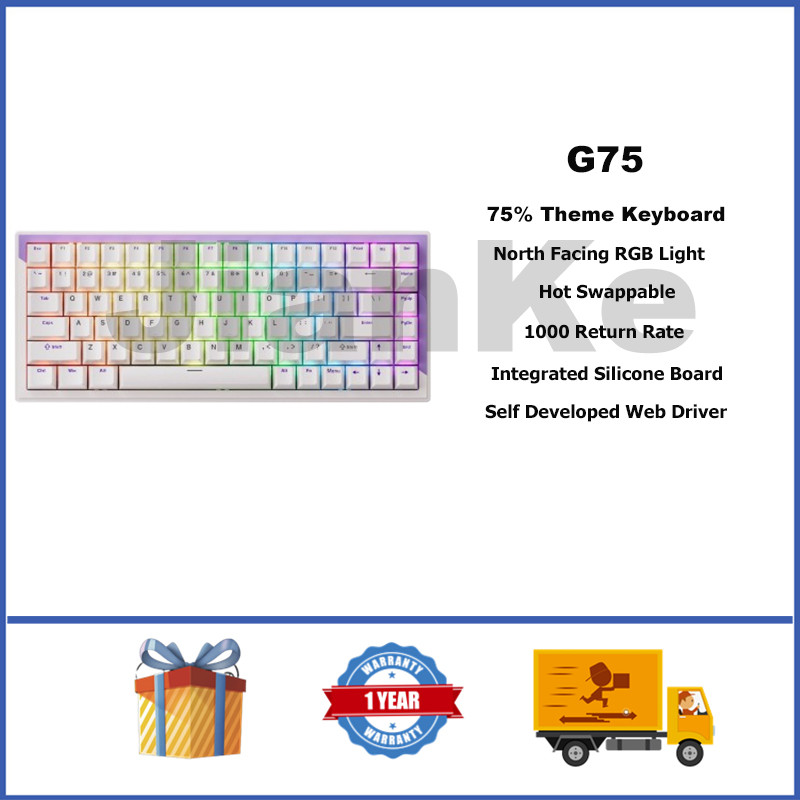 DrunkDeer G75 Magnetic Keyboard 75% Hot Swappable RGB 8K Sensor Quick Triggering Of Mechanical ...