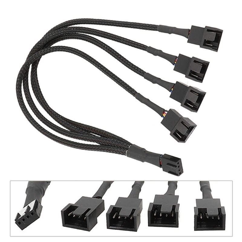 R* PC Fan Splitter 4 Pin PWM Fan Splitter Cable PC Case Fan Header Fan ...