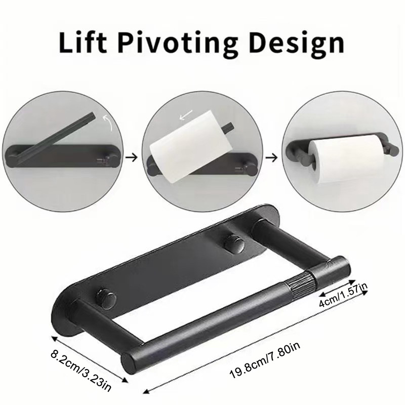 BCF Bathroom Toilet Paper Holder Adhesive Toilet Paper Holder Or Screw ...
