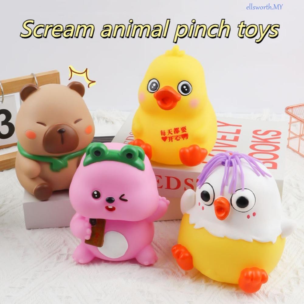 ELLSWORTH Cartoon Fidget Toy, Scream Animal Loopy Beaver Capybara ...