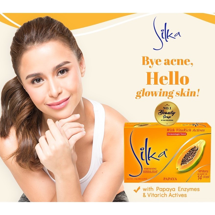 SILKA PAPAYA WHITENING HERBAL SOAP 135 GM | Shopee Malaysia