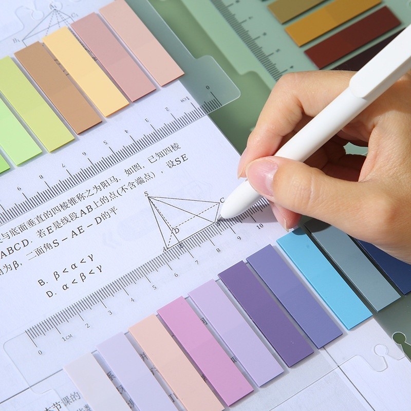 Pastel Coloured Sticky Notes 200 Transparent PET Fluorescent Labels ...