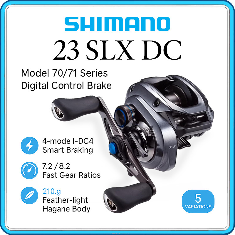 Shimano 23 SLX DC Baitcasting Reel – 70/71 Series (70HG, 70XG, 71, 71HG ...