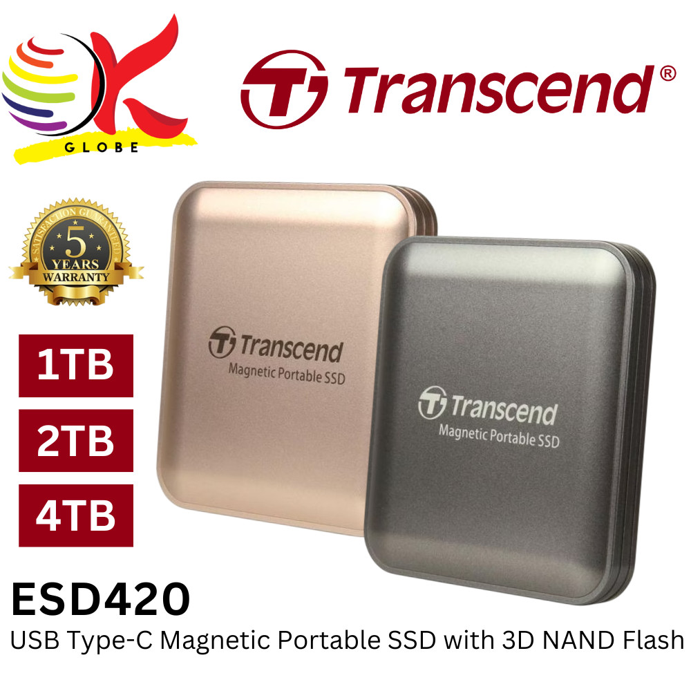 TRANSCEND ESD420C / ESD420G USB 20GBPS USB TYPE-C MAGNETIC PORTABLE SSD ...