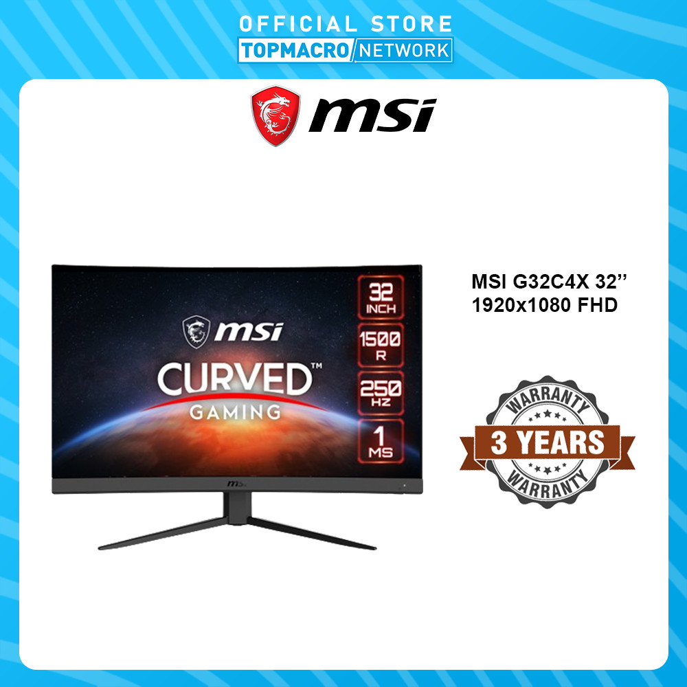MSI CURVE GAMING G32C4X 32" | 1920X1080 | 1MS | FHD | 250HZ | VA ...