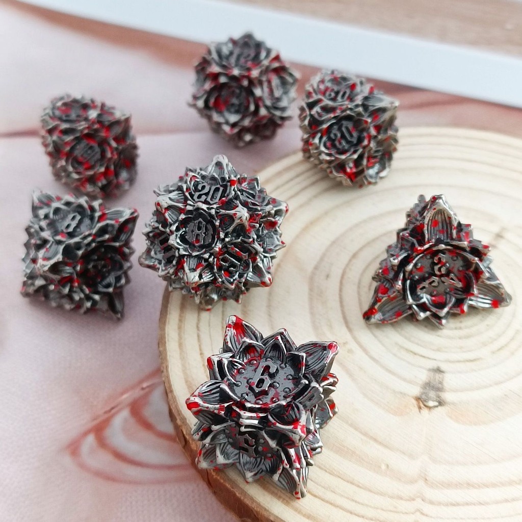 Metal Dice COC Running Team Board Game DND Dungeon and Dragon Multi ...