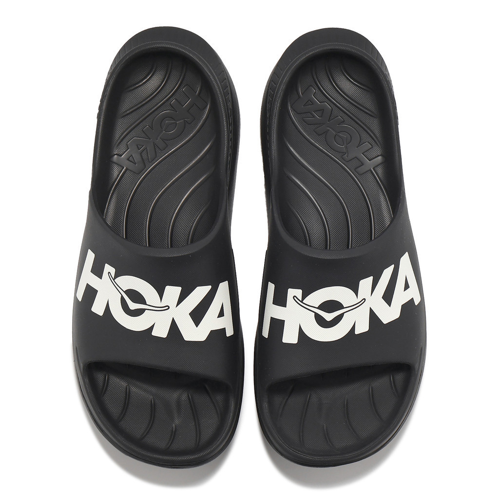 Hoka Recovery Slippers Ora Athletic Slide Thick-Soled Support Black ...