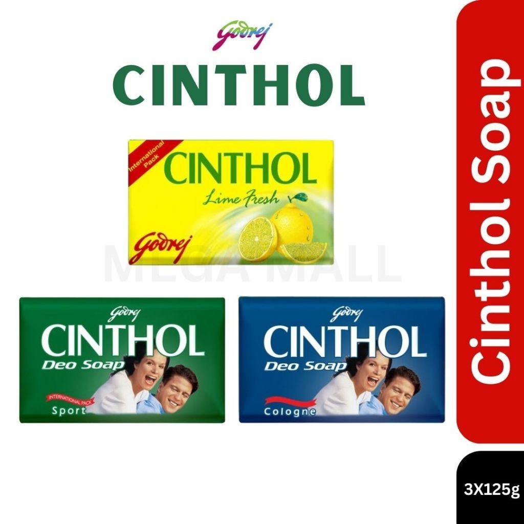 Godrej Cinthol Fresh & Deo Soap (Lime Fresh, Sport, Cologne) -3x125g ...