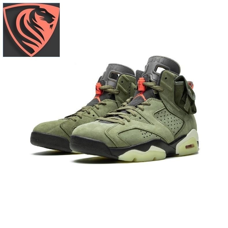 Air jordan 6 x travis scott aj6 ts tentera hijau grimace cn1084-200 ...