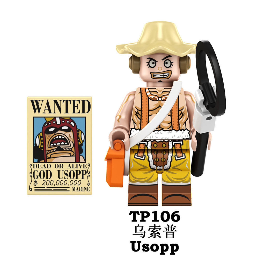 Luffy Sanji Zoro Usopp Building Blocks One Piece Figures Franky Toy ...