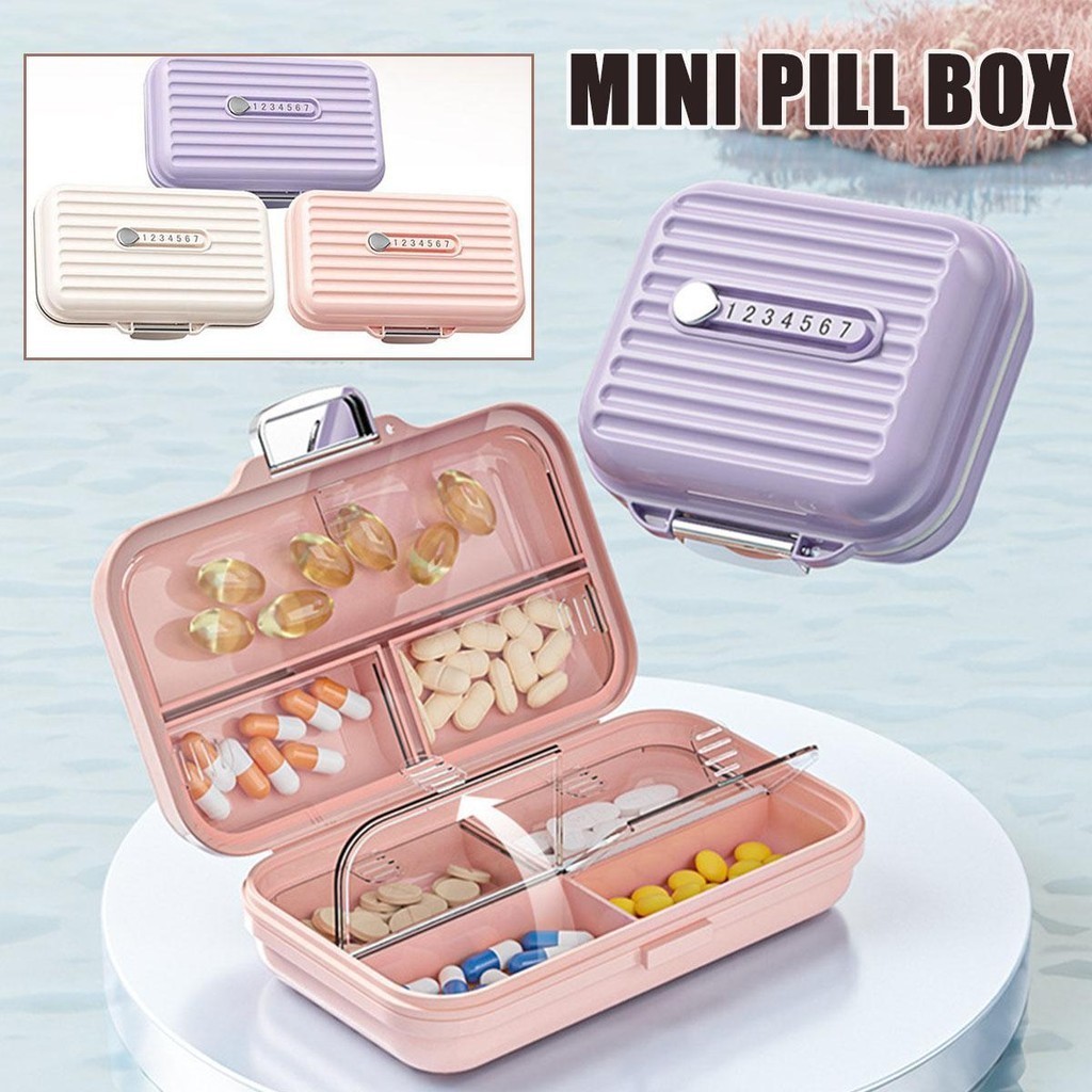 Portable Weekly Pill Box 7 Days Vitamin Container Pill Dispenser Home ...