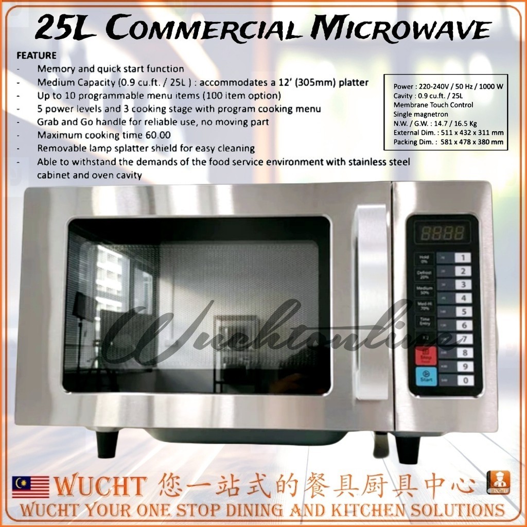 【WUCHT】ALPES 25L Commercial Microwave MICROWAVE OVEN ALPES ACM1025F1A ...
