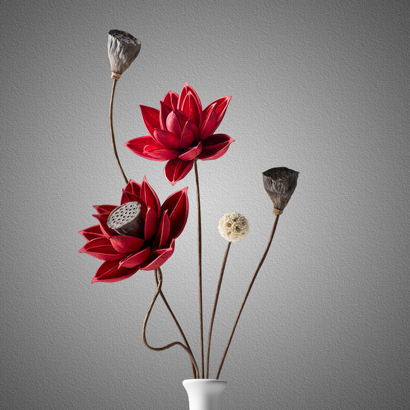 Bunga kering bertuah bunga palsu jambak bunga perhiasan teratai teratai ...