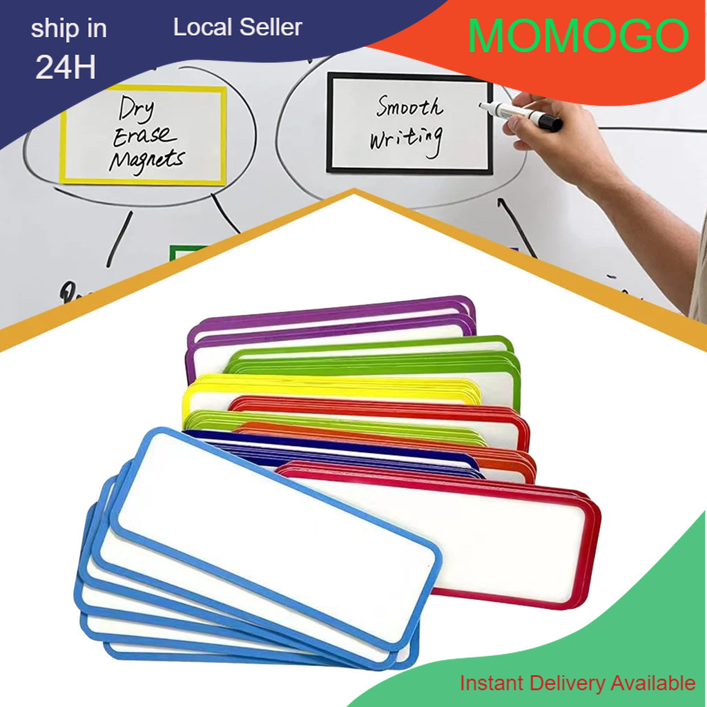 Magnetic White Board Labels Strips 27 Pcs Erasable Card Name Tags ...