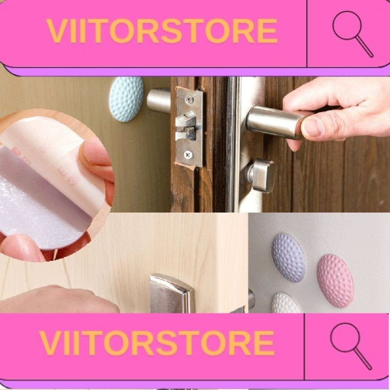 Door Handle Bumper Rubber Lock Crash mat Pad Wall Protector Guard Door ...