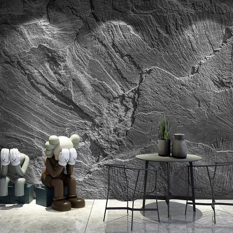 Home Life Decoration 8D Three-Dimensional Rock Wallpaper Anti-Real ...