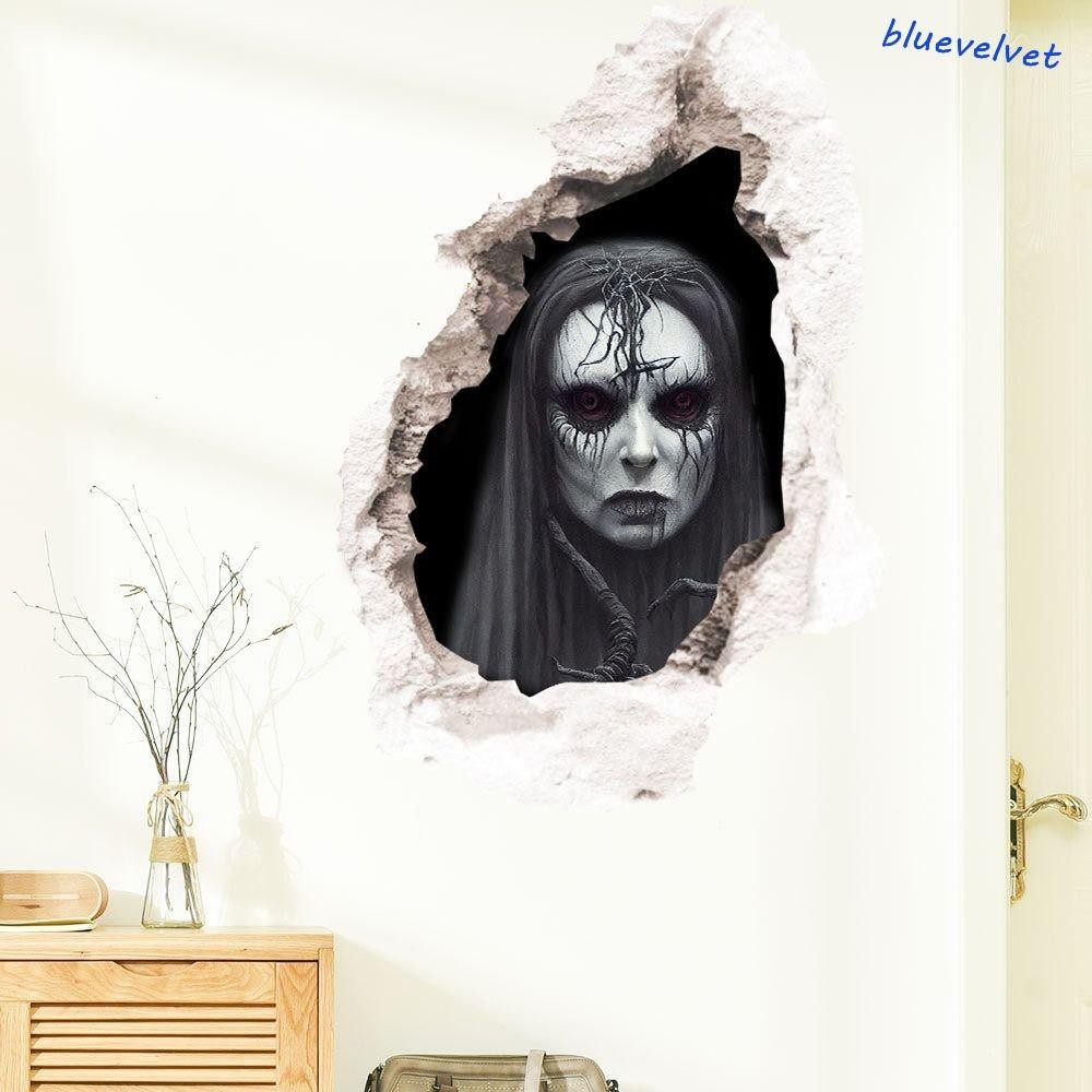 BLUEVELVET Halloween Ghost Sticker, Removable Reusable 3D Female Ghost ...