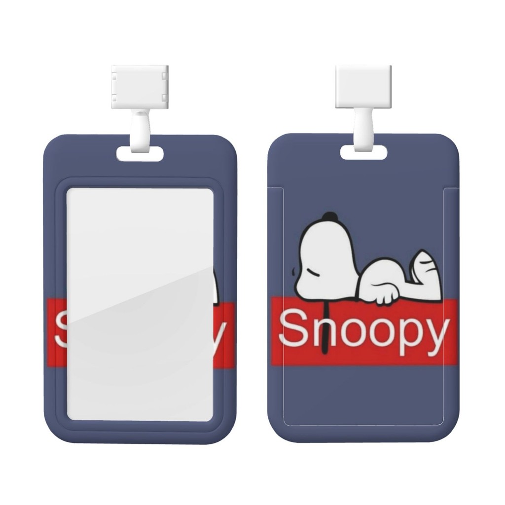 Snoopy ID Card Badge Holder Lanyard personalize Card Case Name Tag ...