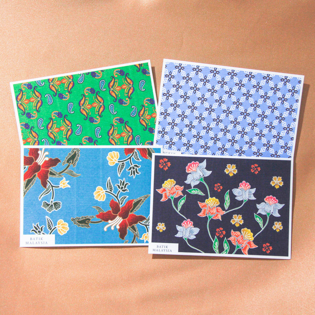 Batik & Songket Print Postcard // Mekar | Shopee Malaysia